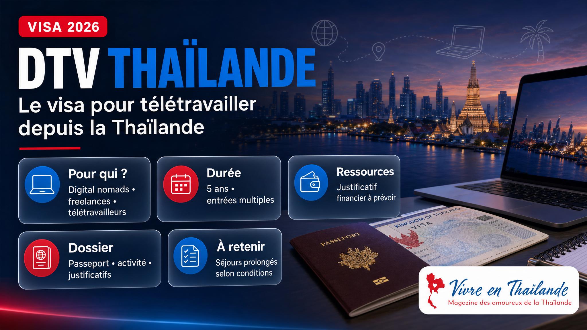 Visa DTV Thaïlande 2026 : guide complet digital nomad (conditions ...